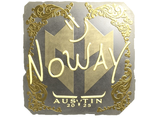 Sticker | noway (Gold) | Austin 2025 — CS:GO/CS2 Wiki by CS.MONEY