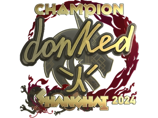 Наклейка | donk (золотая, чемпион) | Шанхай 2024 — CS:GO/CS2 Wiki от CS ...