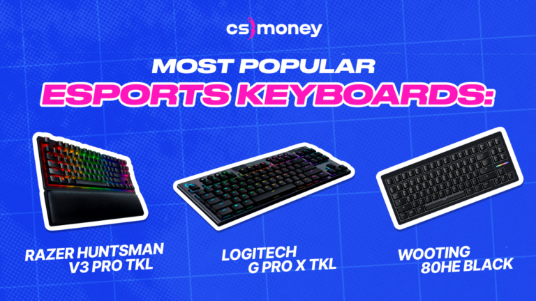 CS2 pro player gear – the most popular gaming devices
