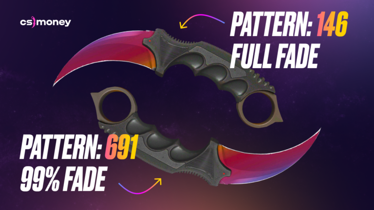 What is so unique about the rare Fade patterns in CS:GO/CS2