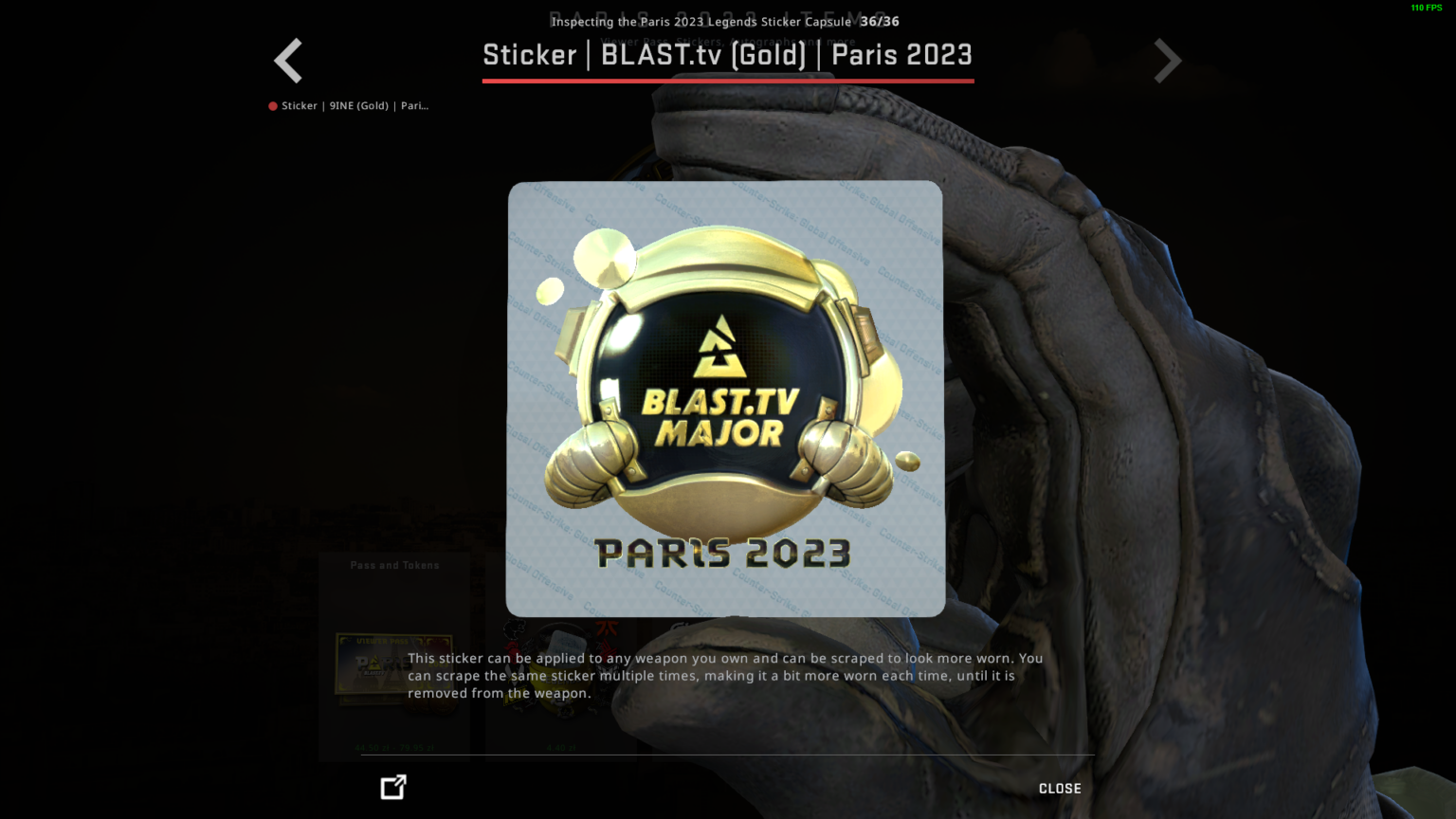 All Stickers from BLAST Paris Major 2023: Teams, Players, Best
