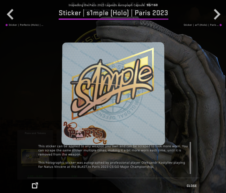 All Stickers from BLAST Paris Major 2023: Teams, Players, Best