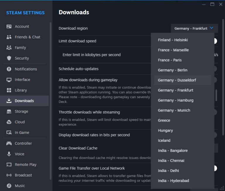 How to Increase Steam Download Speed & Region Change: Useful Tips