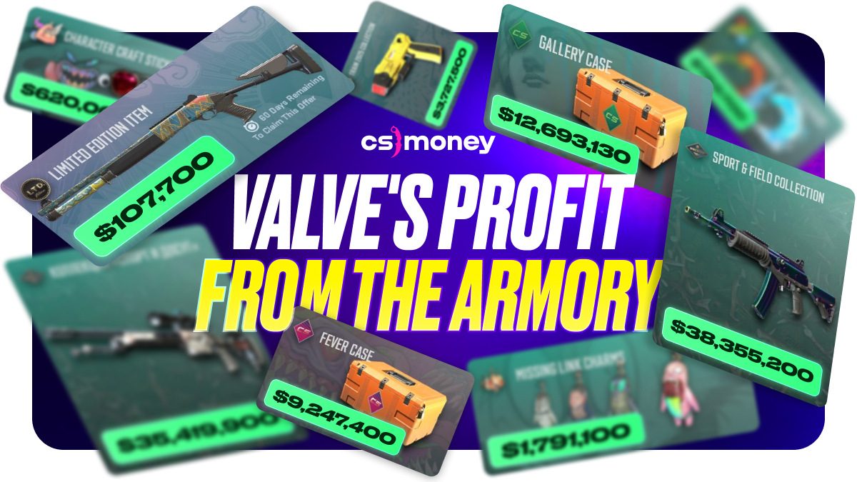 CS2 Armory Revenue Breakdown - How much is the valve produced? - Wsignsltd