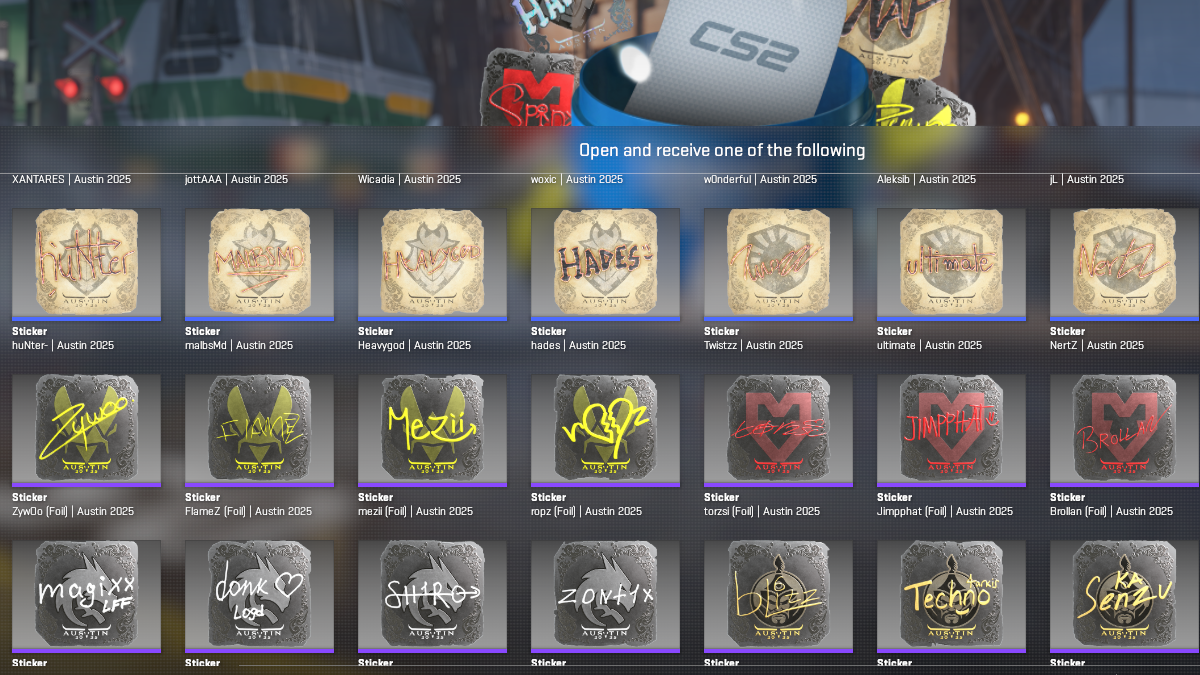 CS2 Austin Main Stickers: Team, Signature, and Capsules - Wsignsltd