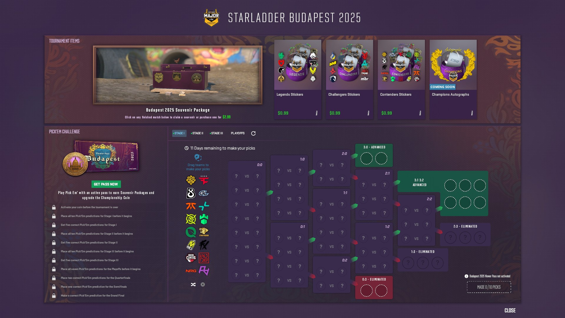 Budapest Major CS2 Update: Viewer Pass, New Stickers and More